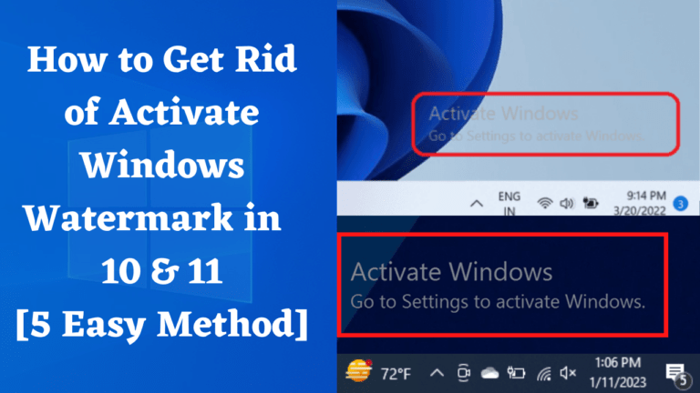 How to Get Rid of Activate Windows Watermark [5 Easy Ways]